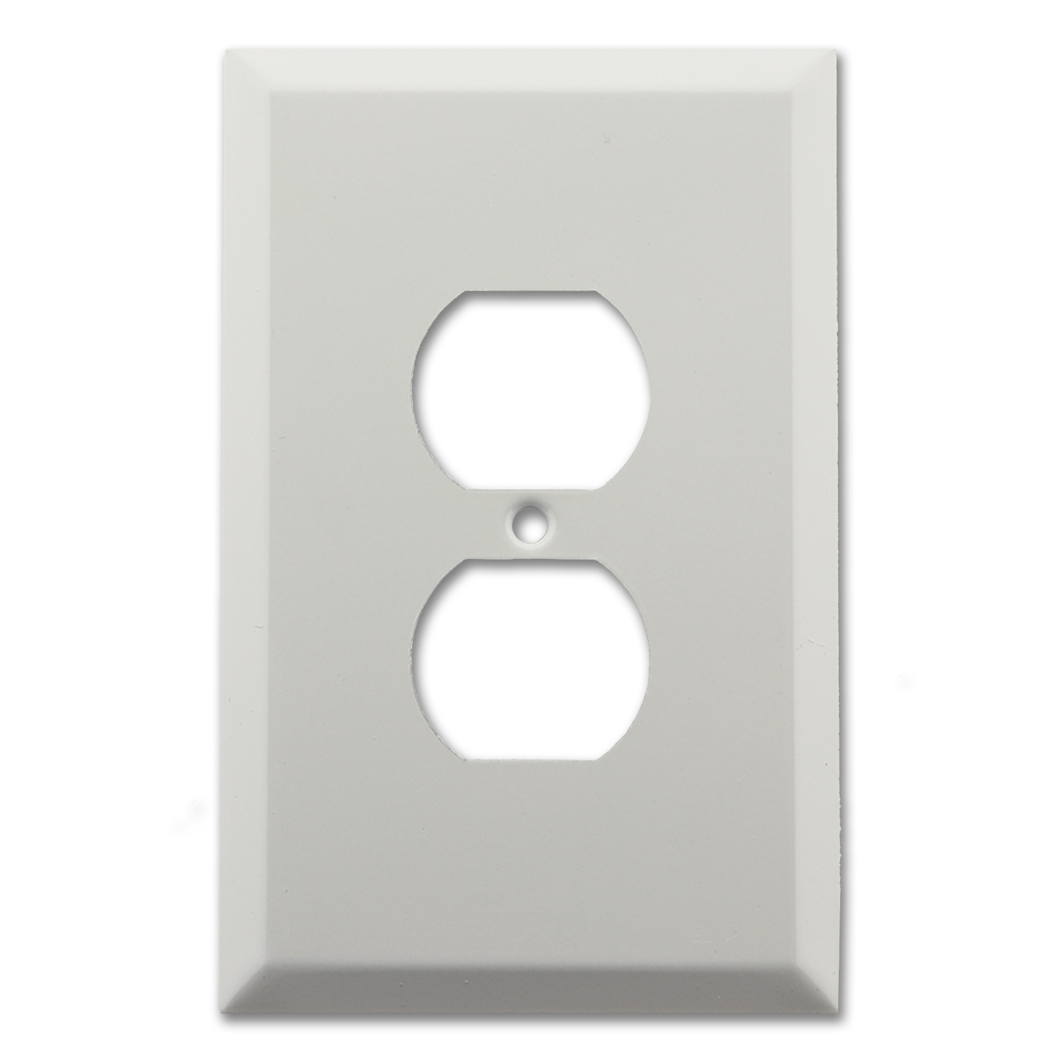 Chadwell Supply. JUMBO METAL RECEPTACLE WALL PLATE - WHITE - 20/PK