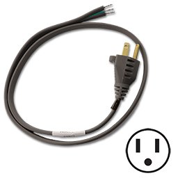 Chadwell Supply. 6 FT PIGTAIL POWER CORD - STRAIGHT PLUG