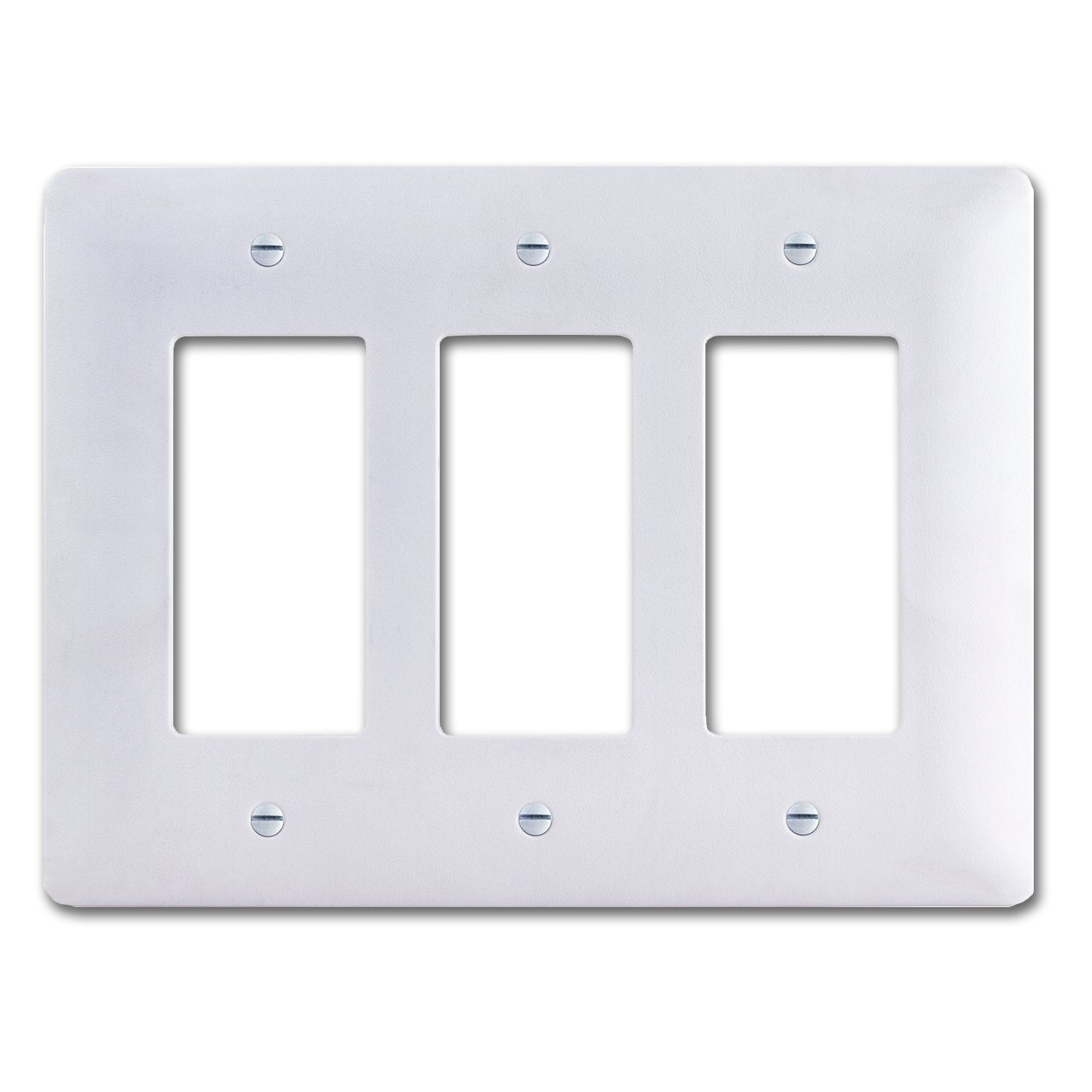 Chadwell Supply. DESIGNER 3-GANG DECORA WALL PLATE - 10/PK - WHITE