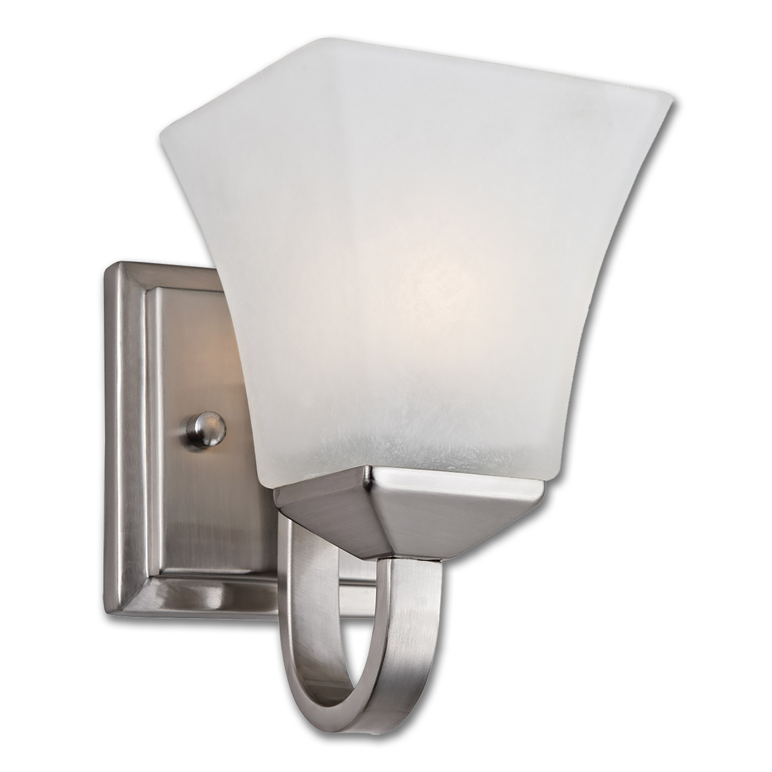 Chadwell Supply. TORINO WALL SCONCE - SATIN NICKEL WITH FROSTED GLASS