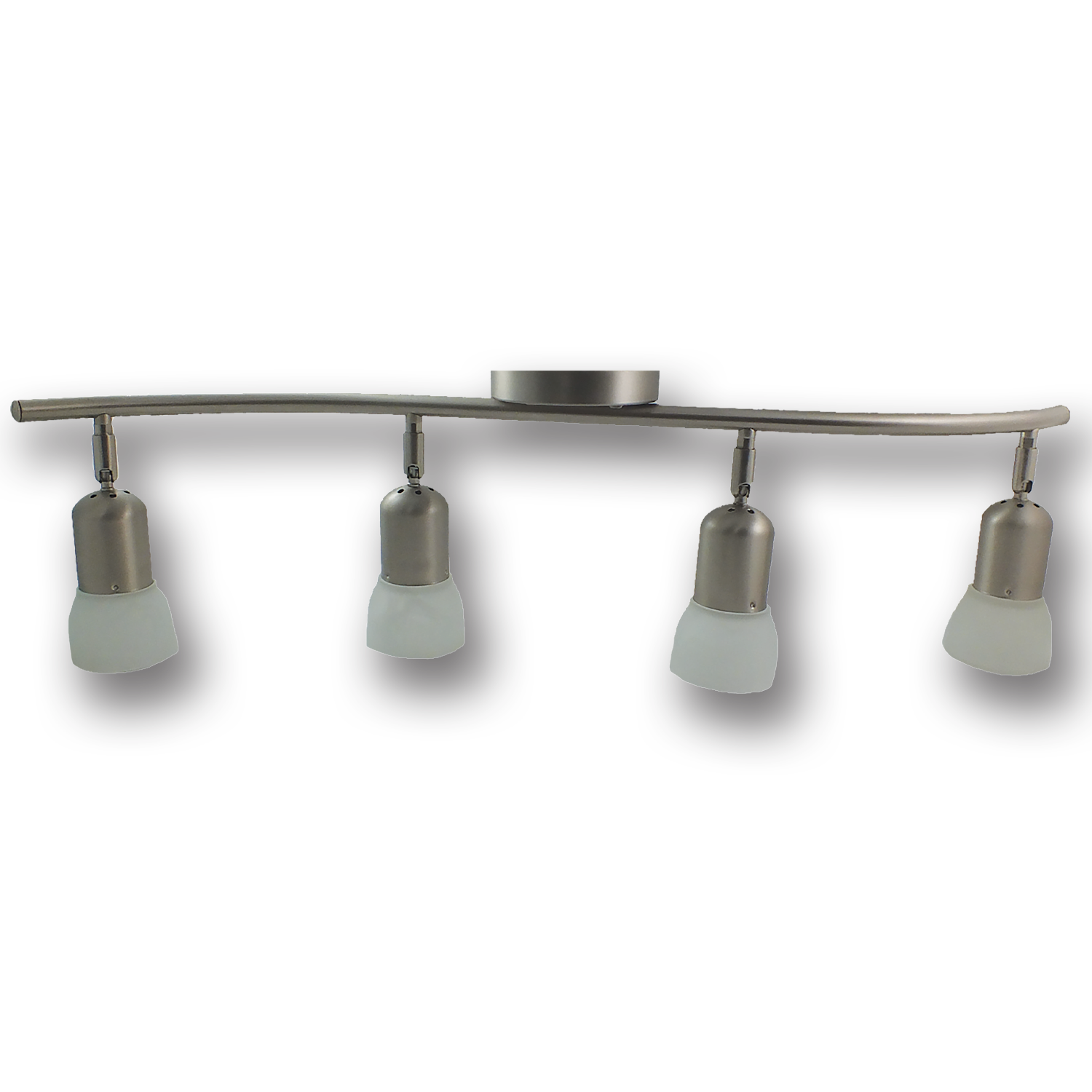 Chadwell Supply. 4-LIGHT WAVE TRACK LIGHT A15 MEDIUM BASE - BRUSHED ...