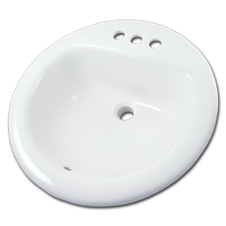 Chadwell Supply. 19" ROUND VITREOUS CHINA LAVATORY SINK - WHITE