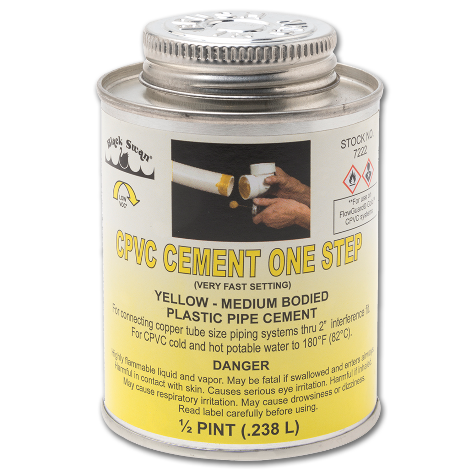 Chadwell Supply. YELLOW MEDIUM CPVC CEMENT - 1/2 PINT