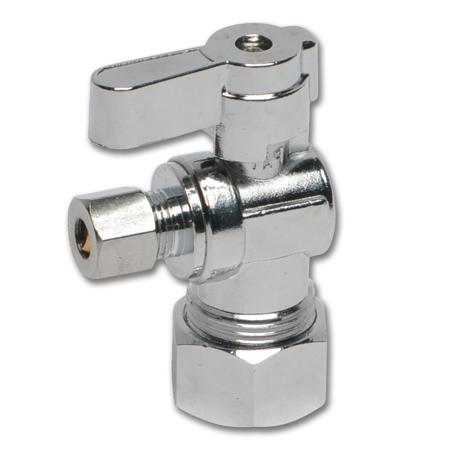 Chadwell Supply. 5/8" COMP X 1/4" OD COMP 1/4 TURN ANGLE STOP