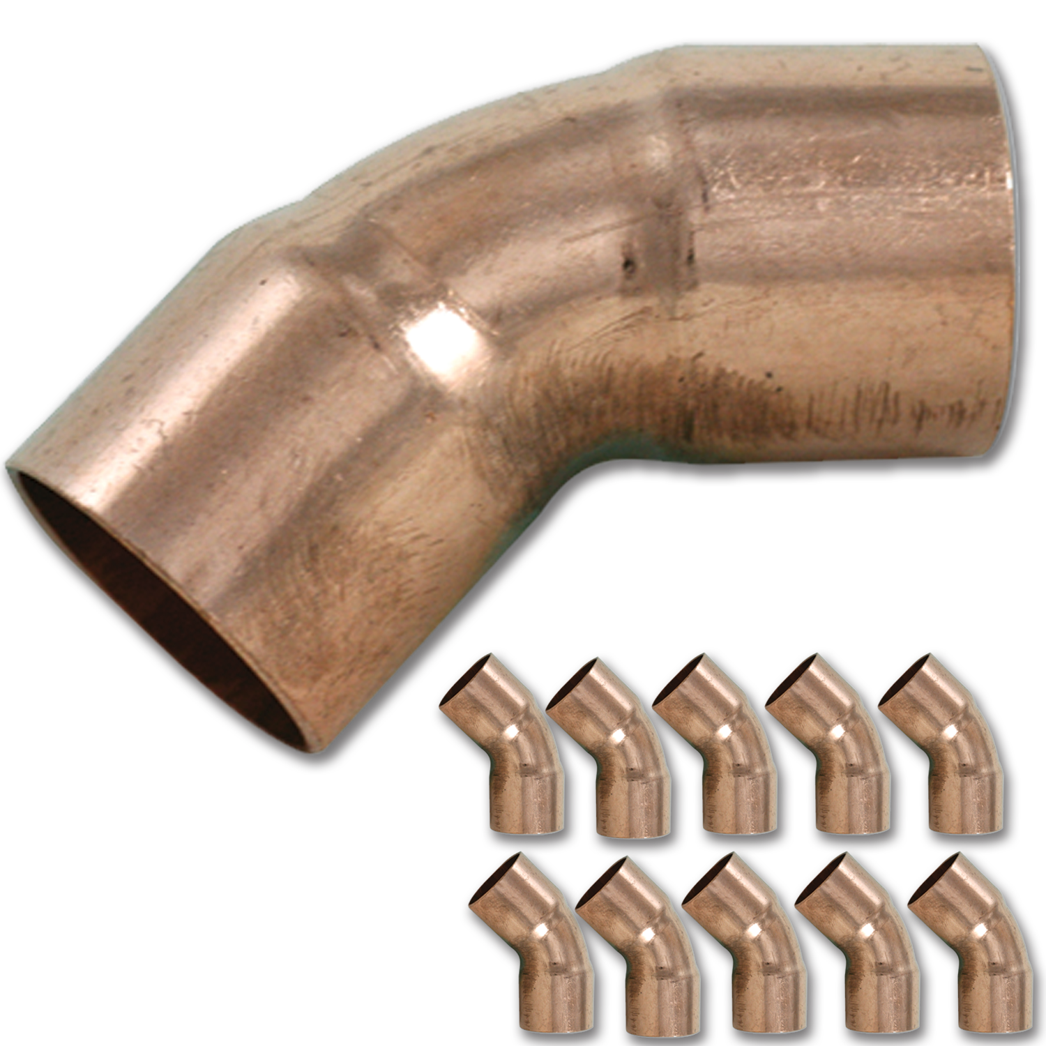 Chadwell Supply. 1/2" ID WROT 45° COPPER ELBOW - 10/PK
