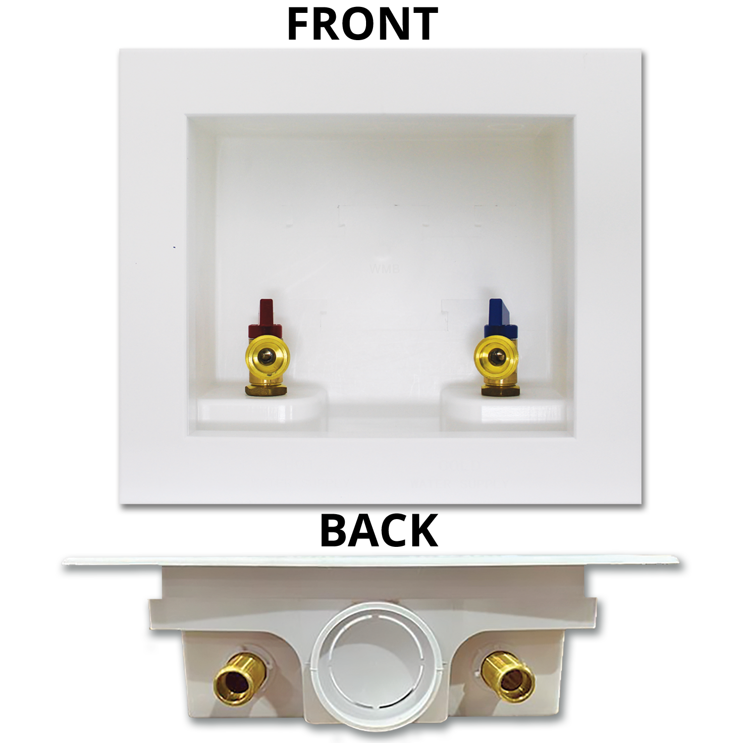 Chadwell Supply. DOUBLE OUTLET WASHING MACHINE BOX WITH VALVES