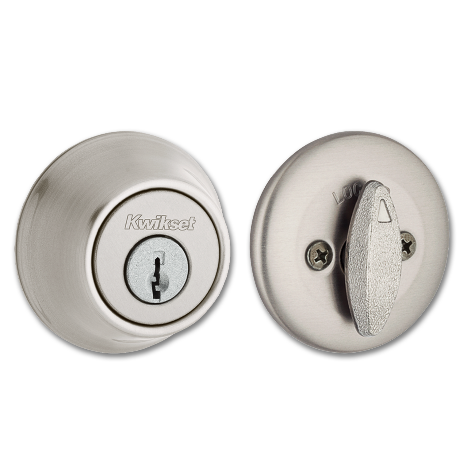 Chadwell Supply. KWIKSET SINGLE CYLINDER DEADBOLT- SATIN NICKEL