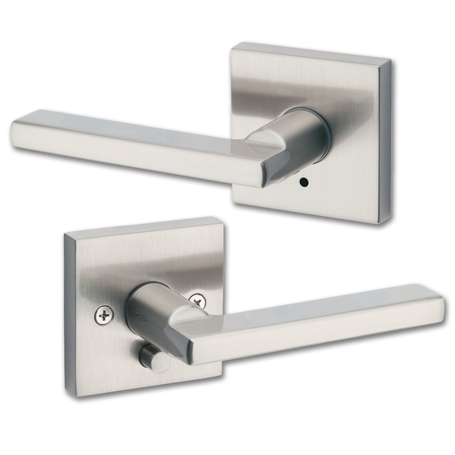 Chadwell Supply. KWIKSET HALIFAX SQUARE SATIN NICKEL PRIVACY LEVER ...