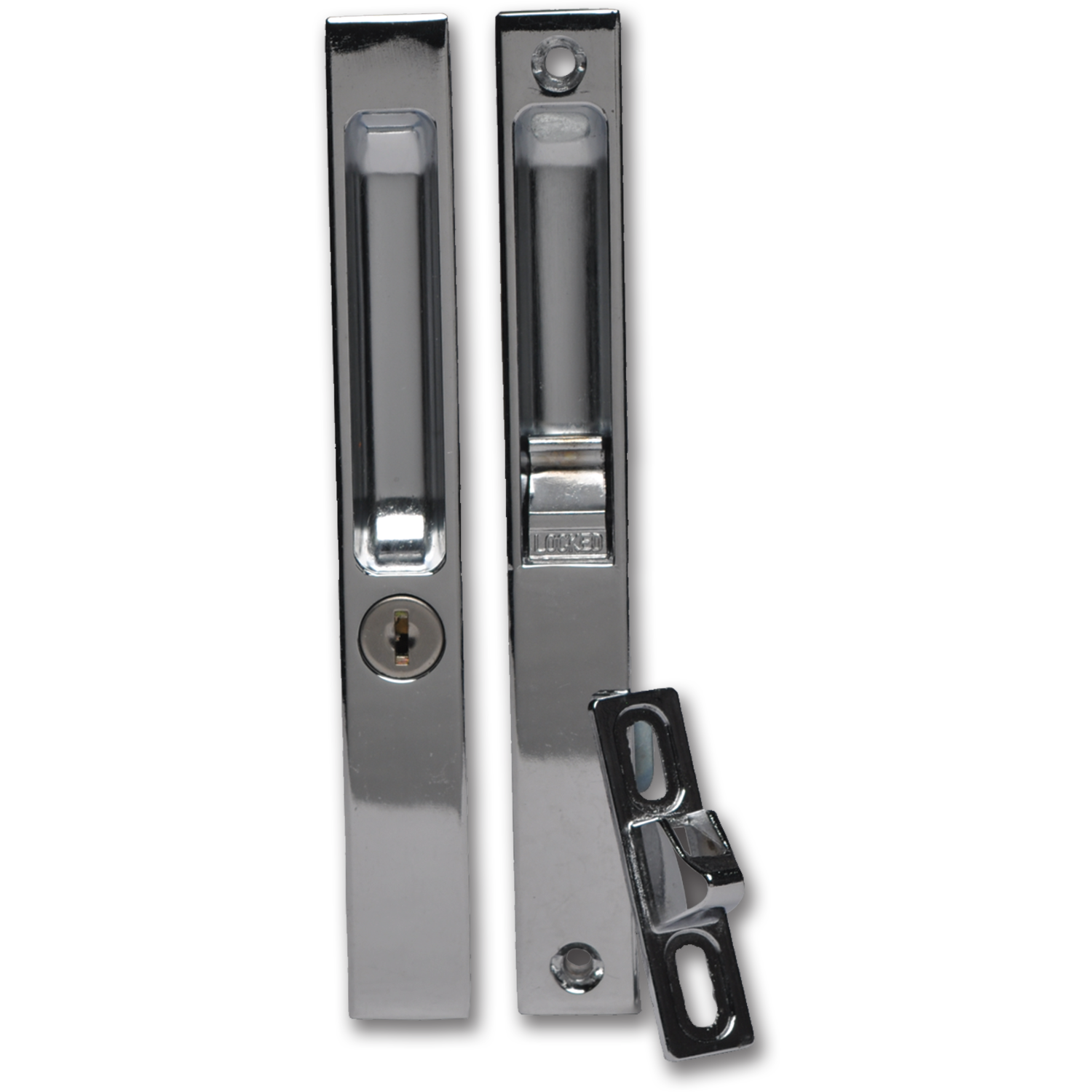 Chadwell Supply. CHROME SLIDING GLASS DOOR HANDLE WITHOUT KEY