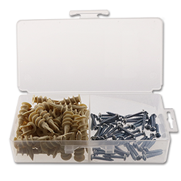 Chadwell Supply. PLASTIC SCREW-IN ANCHOR KIT W/#8 - 1" PAN HEAD SCREWS ...