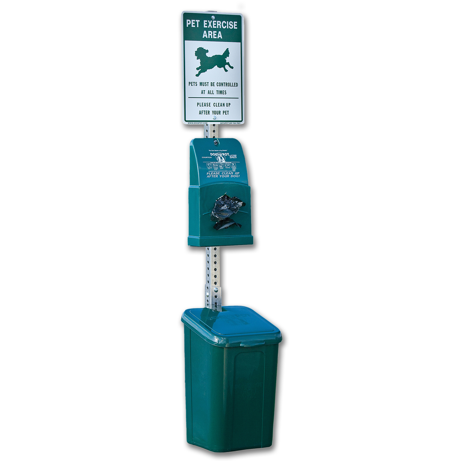 Chadwell Supply. DOGIPOT POLY PET STATION - STEEL POST