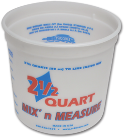 Chadwell Supply. GRADUATED PAINT PAIL- 2-1/2 QT. (NO LID)