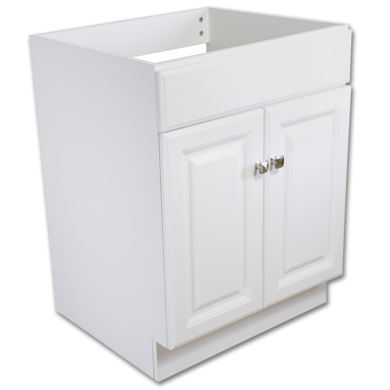 Chadwell Supply. 24"W X 21"D DELUXE WHITE VANITY BASE - TWO DOOR