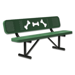 Chadwell Supply. DSO- DOGIPARK DOG THEMED PARK BONE BENCH